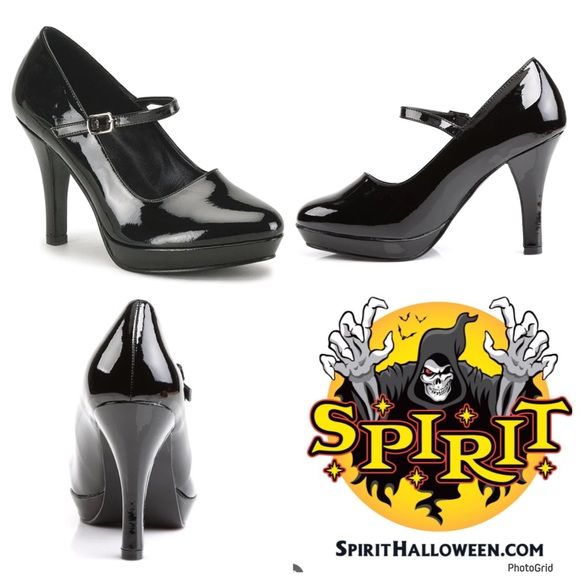Spirit | Shoes | Spirit Size 78 Black Mary Janes Heels Costume ...